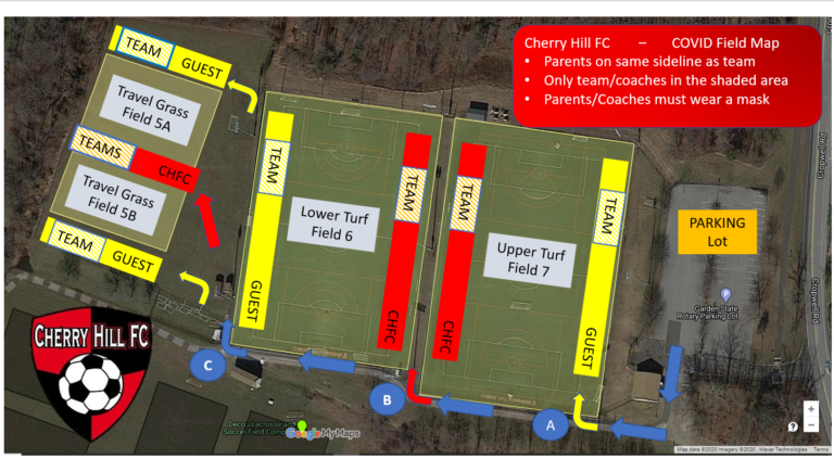 Directions to fields – Cherry Hill FC Soccer